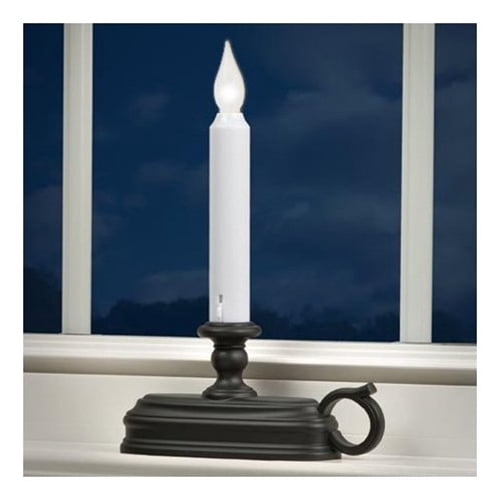 Christmas Lights Window Candle White LED Battery Op. Auto Sensor Aged ...