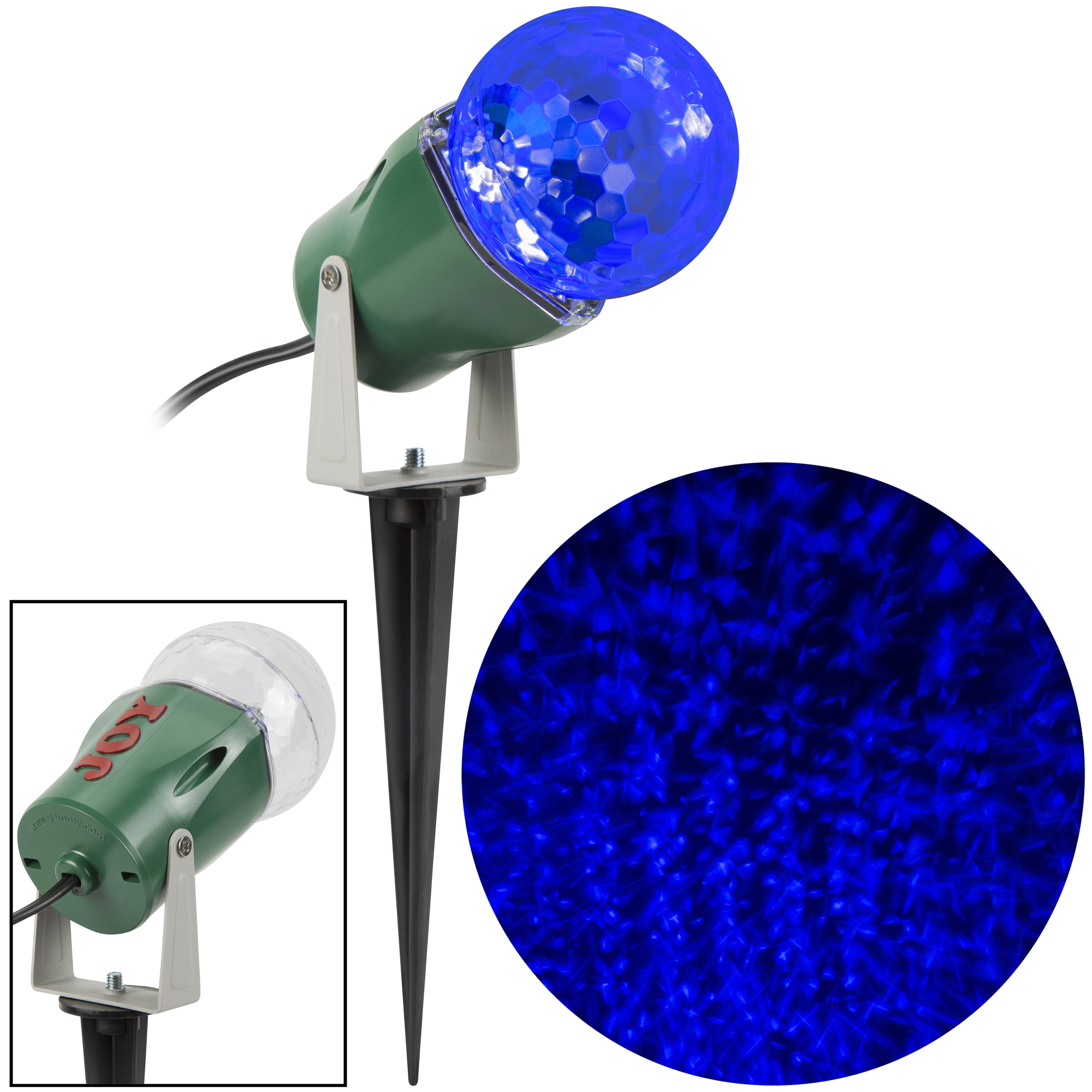 Christmas Lightshow Projection Icy Blue Sparkling Spotlight Decoration ...