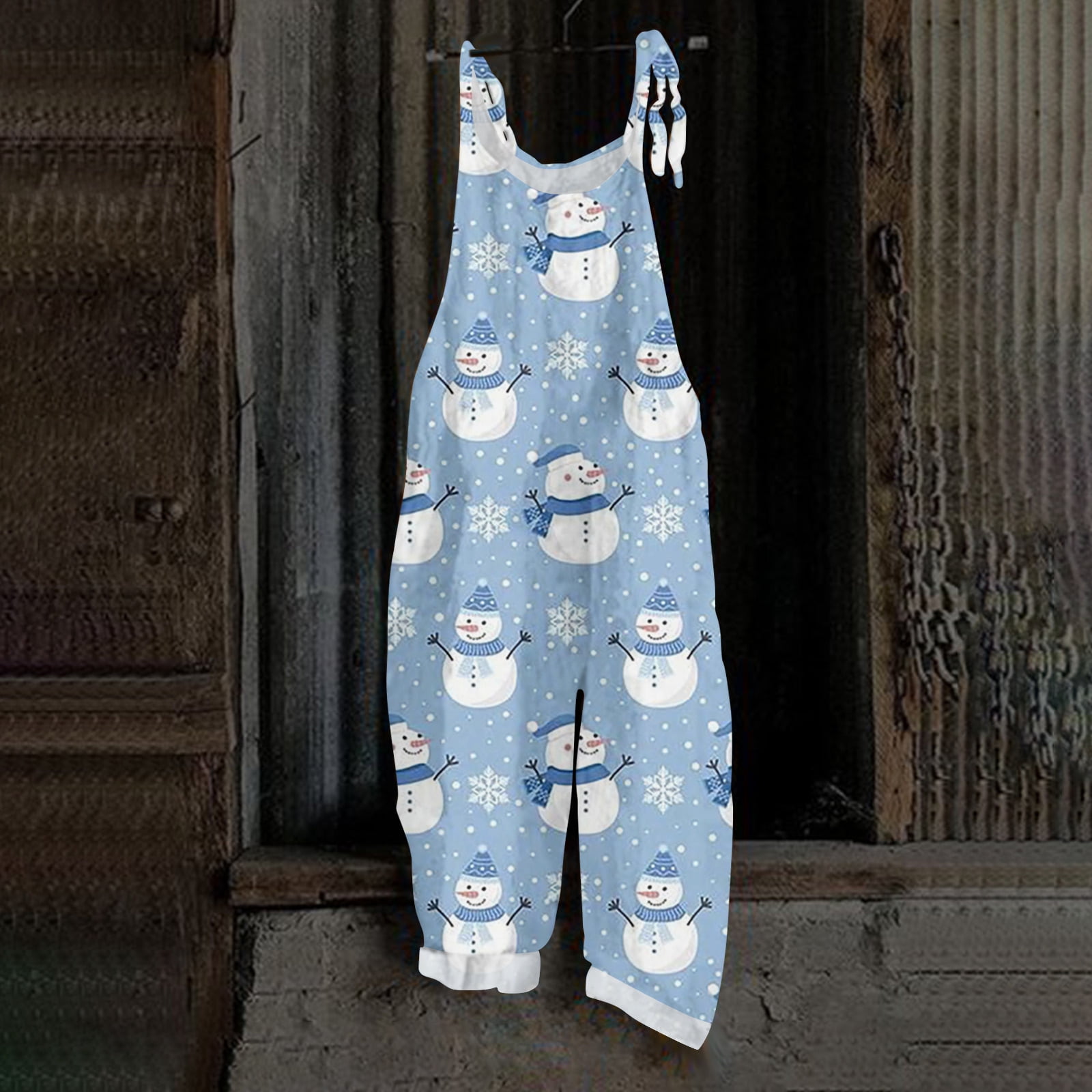 Huankd Christmas Linen Overalls,Christmas Costumes for Women Santa ...
