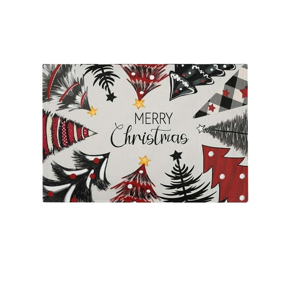 Christmas Linen Placemats Living Room Dining Room Table Mats Outdoor ...