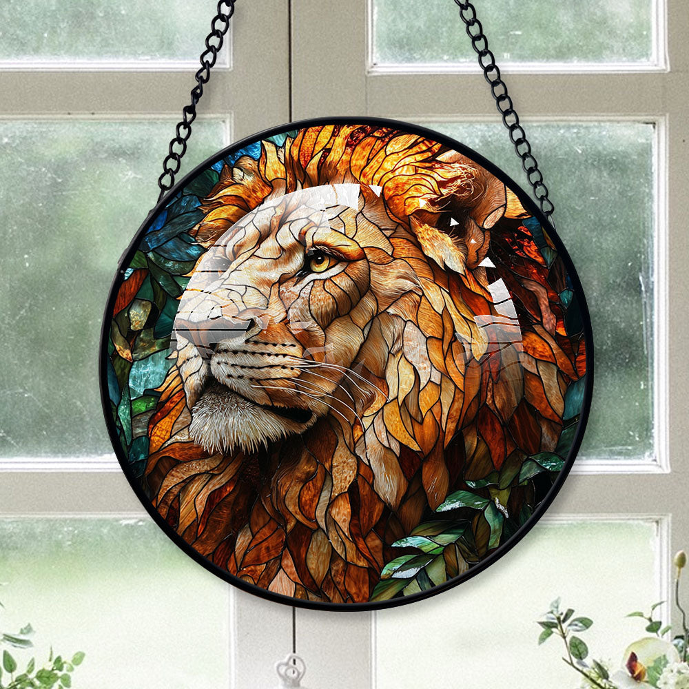 Christmas Lion Suncatchers, Lion Stained Glass Window Hangings, Lion ...