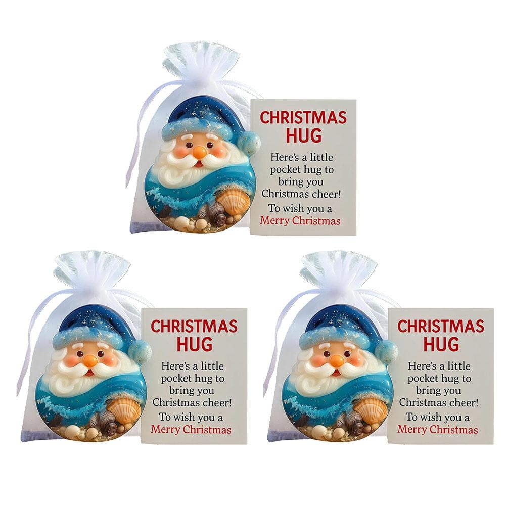 Christmas Little Pocket Hug,Santa Claus Acrylic Pocket Hug Ornament ...