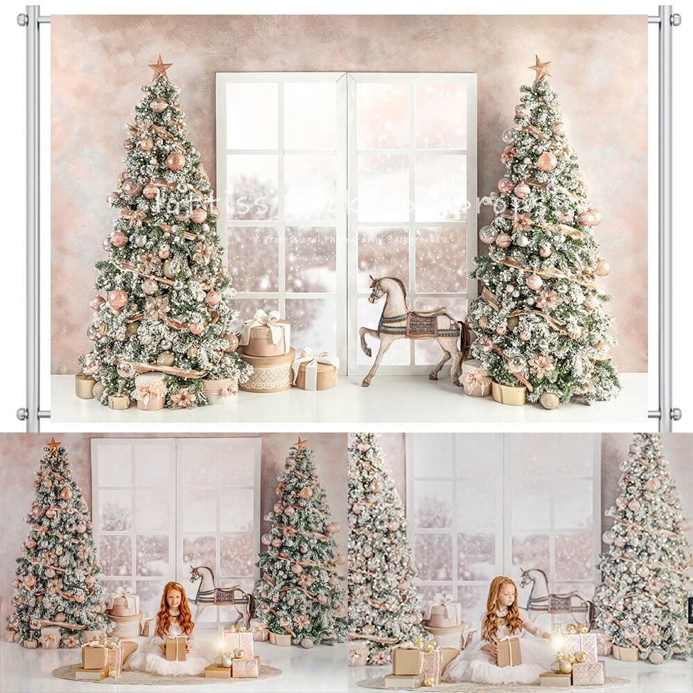 Christmas Livingroom Backdrops Kids Family Portrait Props Baby Girl ...