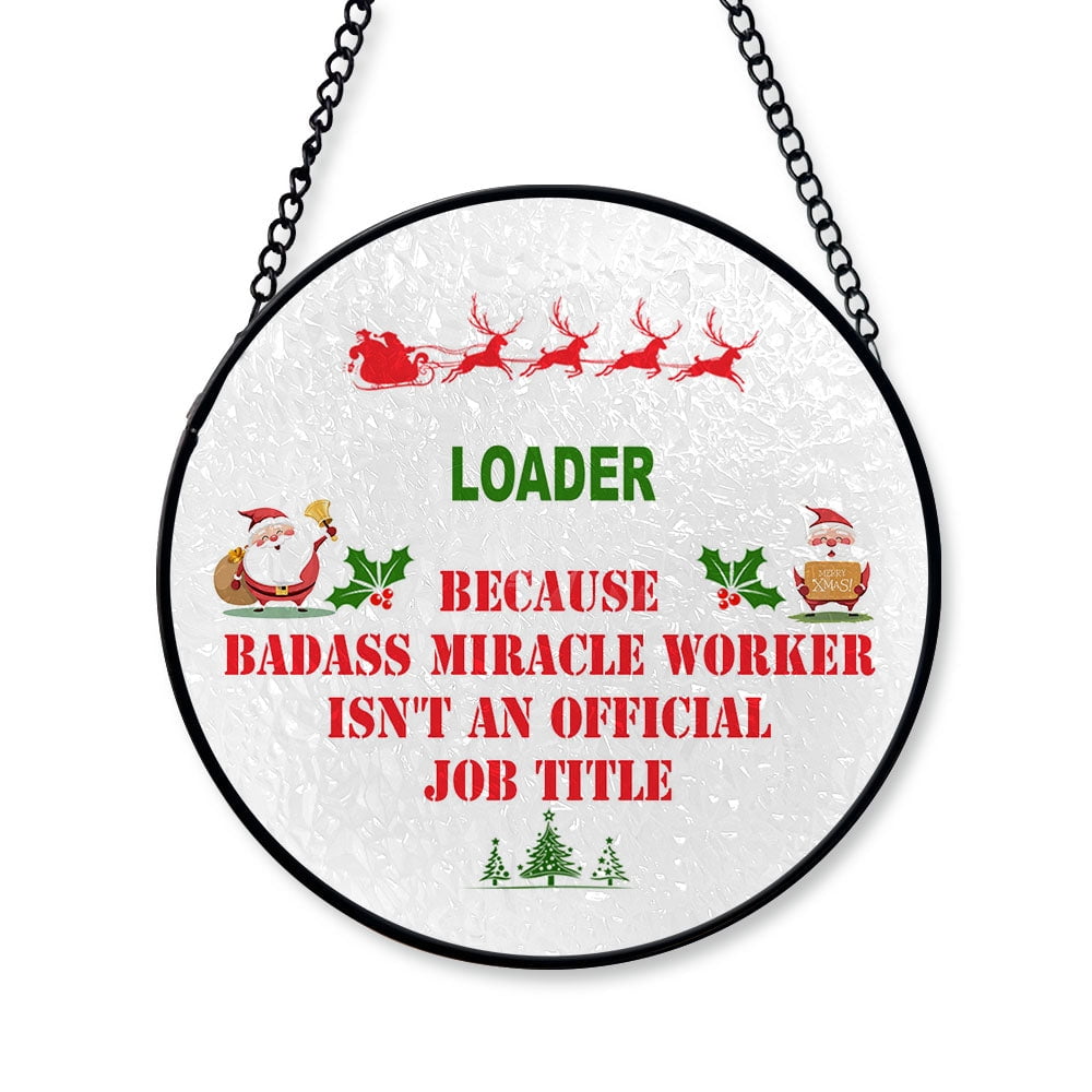Christmas Loader Stained Glass Window Hanging 2025, Loader Sun Catcher ...