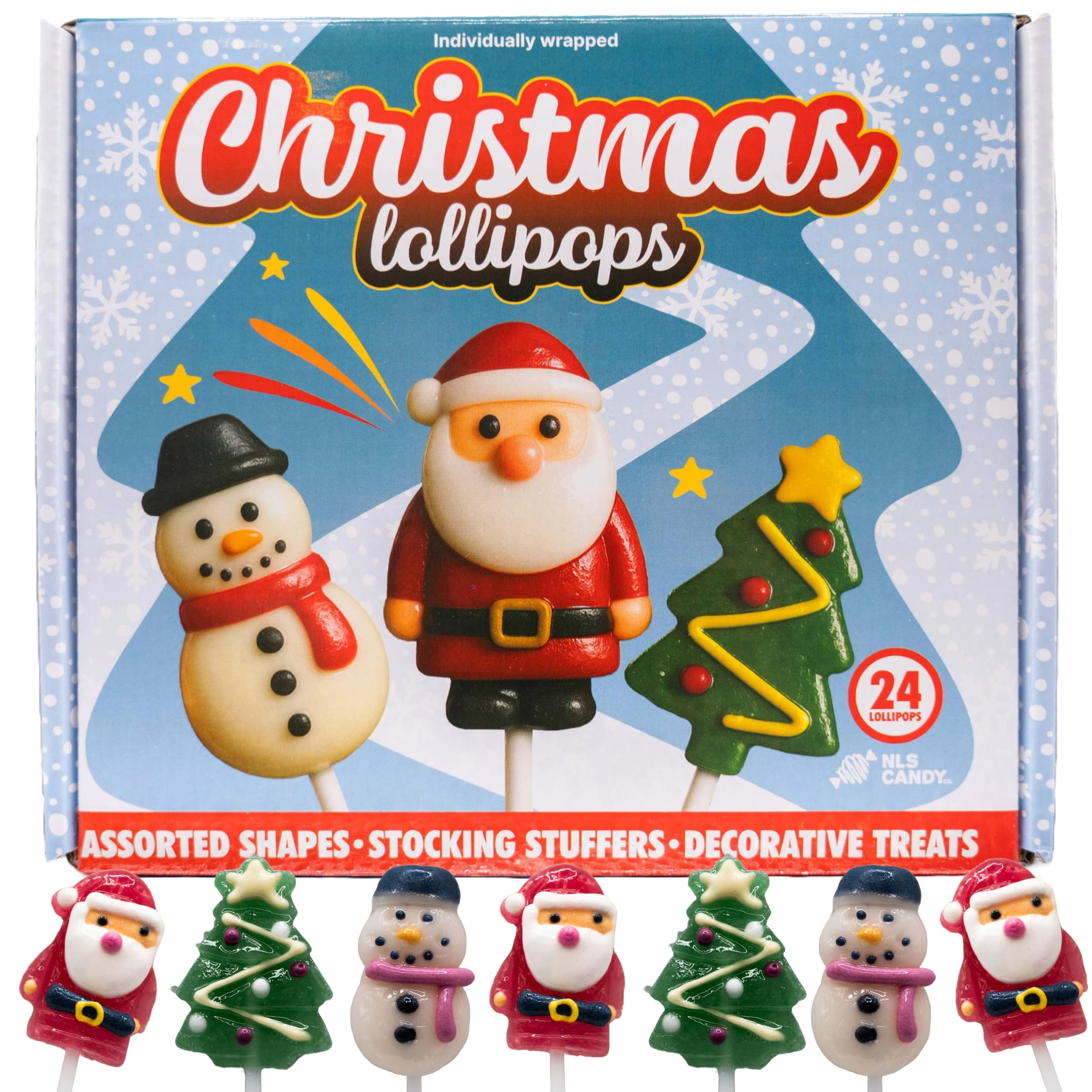 Christmas Lollipops Candy, 24 AIF9 Pack, Santa, Snowmen, and Christmas ...