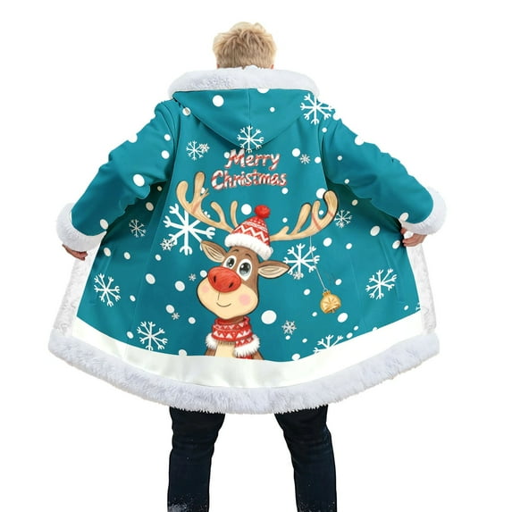 Christmas Long Cardigan for Men,Santa Jacket Coat Hoodies Pullover ...