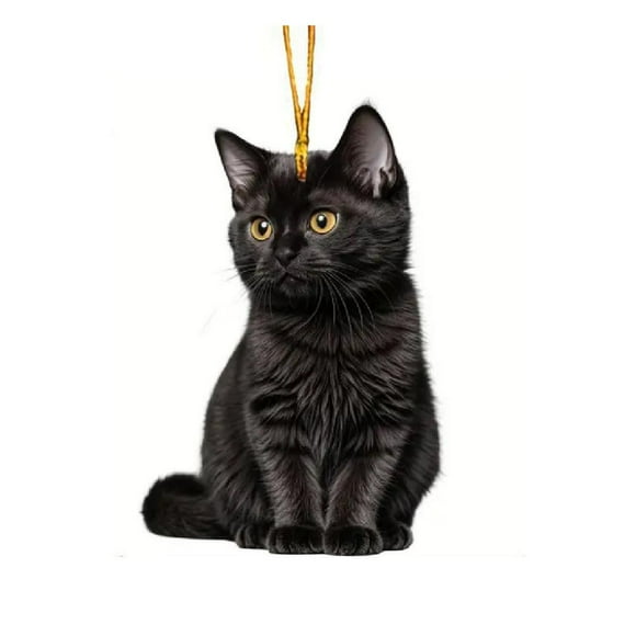 Black Cat Christmas Ornaments