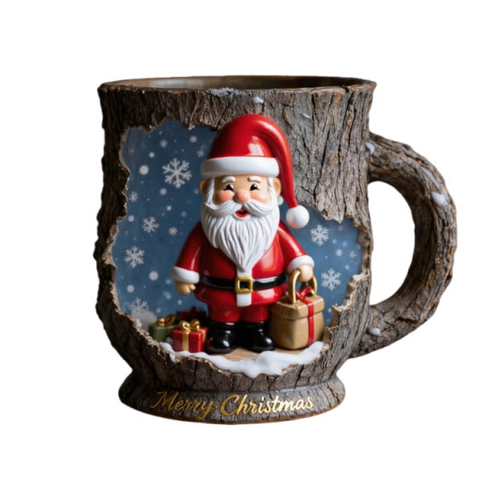 Christmas Magical Forest Crackle Mug, Festive Ceramic Coffee Cup for ...