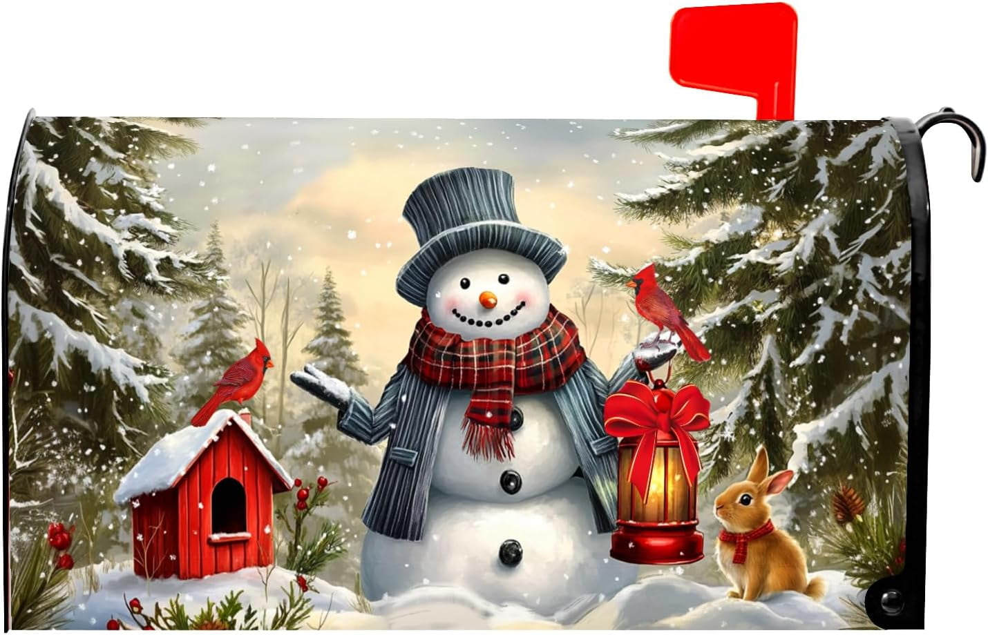 Christmas Mailbox Covers Magnetic Standard Size 21 X 25.5 Inch Winter ...