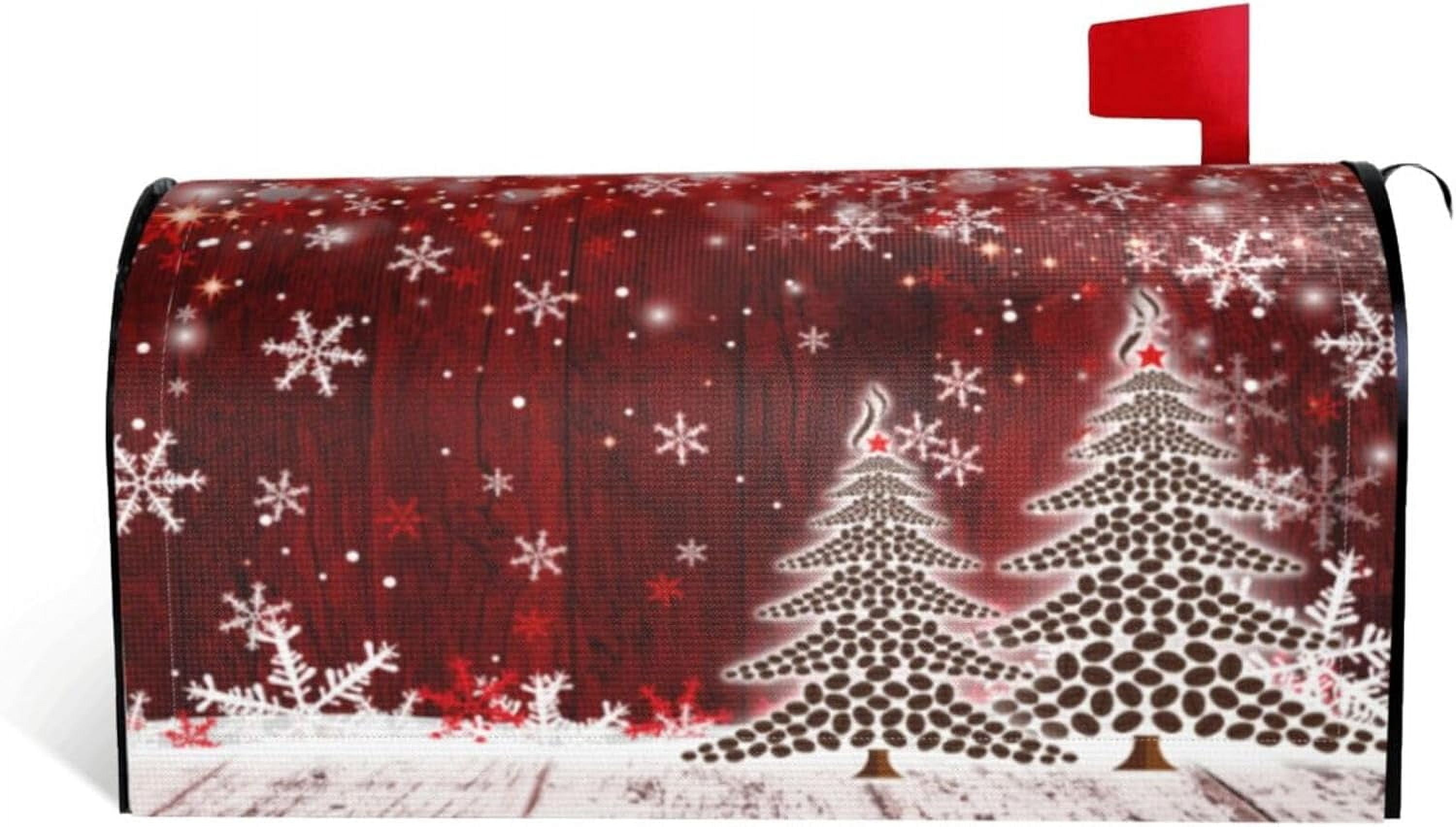 Christmas Mailbox Covers Xmas Tree Snowflake Magnetic Letter Post Box ...