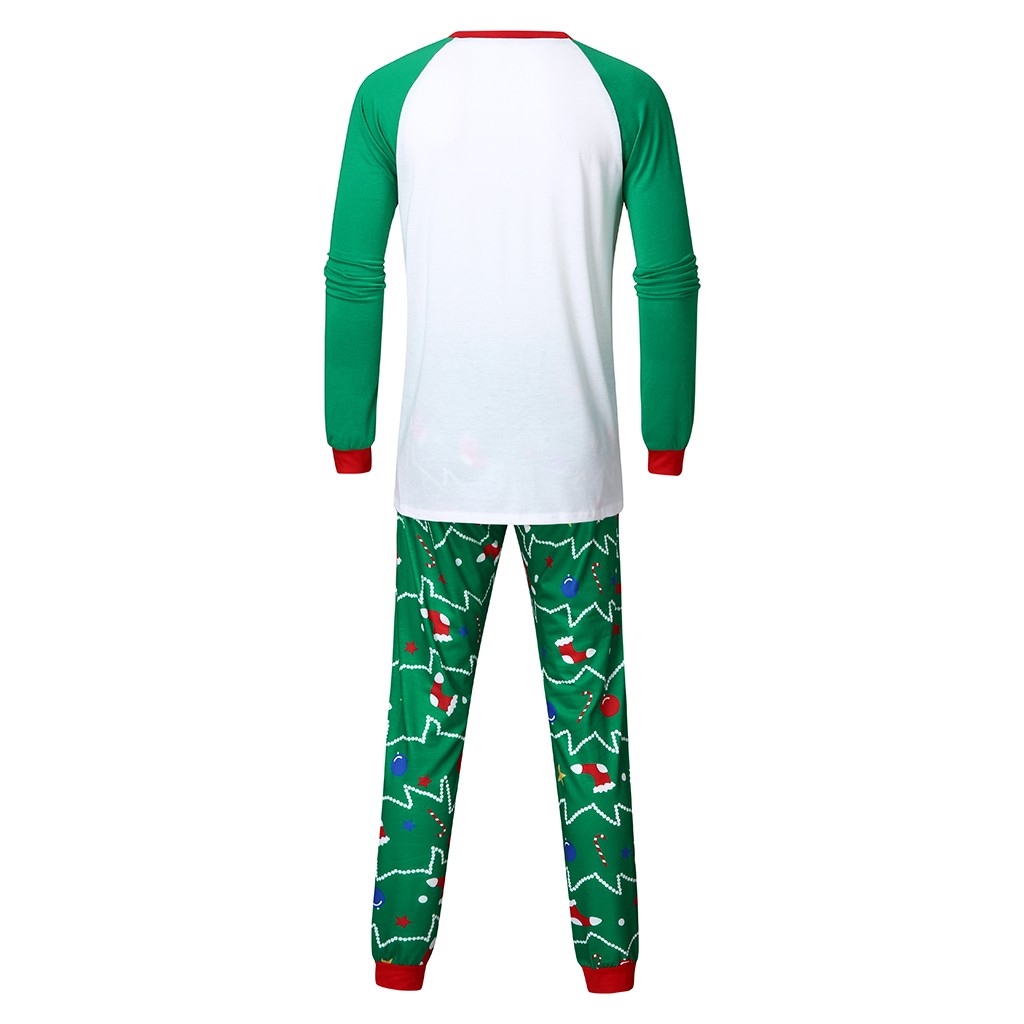 Christmas Man Daddy Cartoon Tree Printed Top+Pants Xmas Family Clothes ...