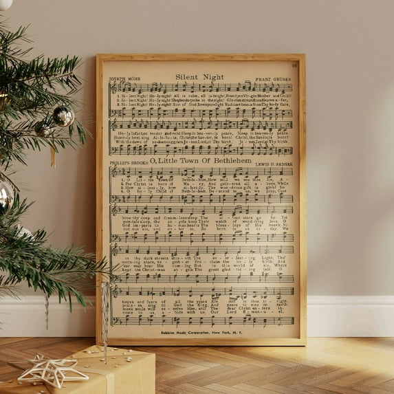 Christmas Market Wall Decor, Cozy Winter Village Print, Snow Street Art ...