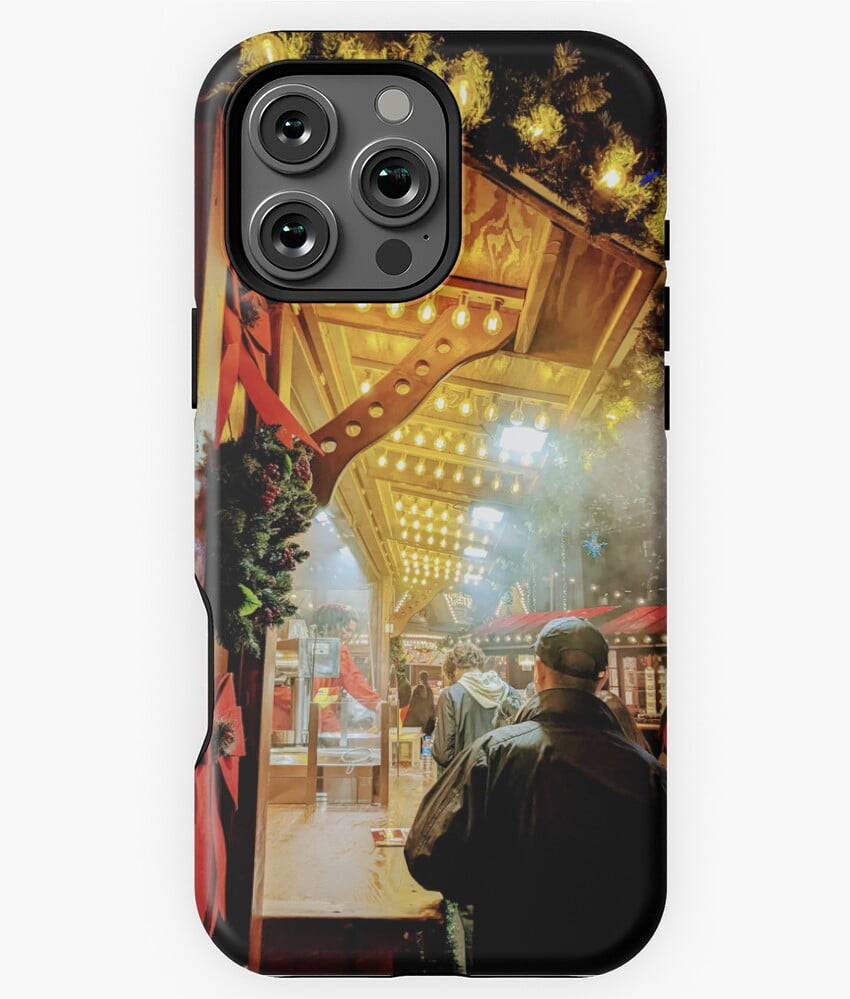 Christmas Market in London Holiday Phone Case for iPhone 16 15 14 13 12 ...