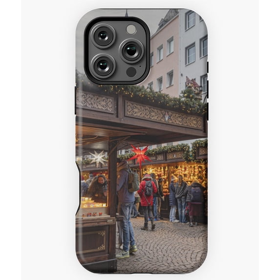 Christmas Markets Holiday Shopping Fun Phone Case for iPhone 16 15 14 ...