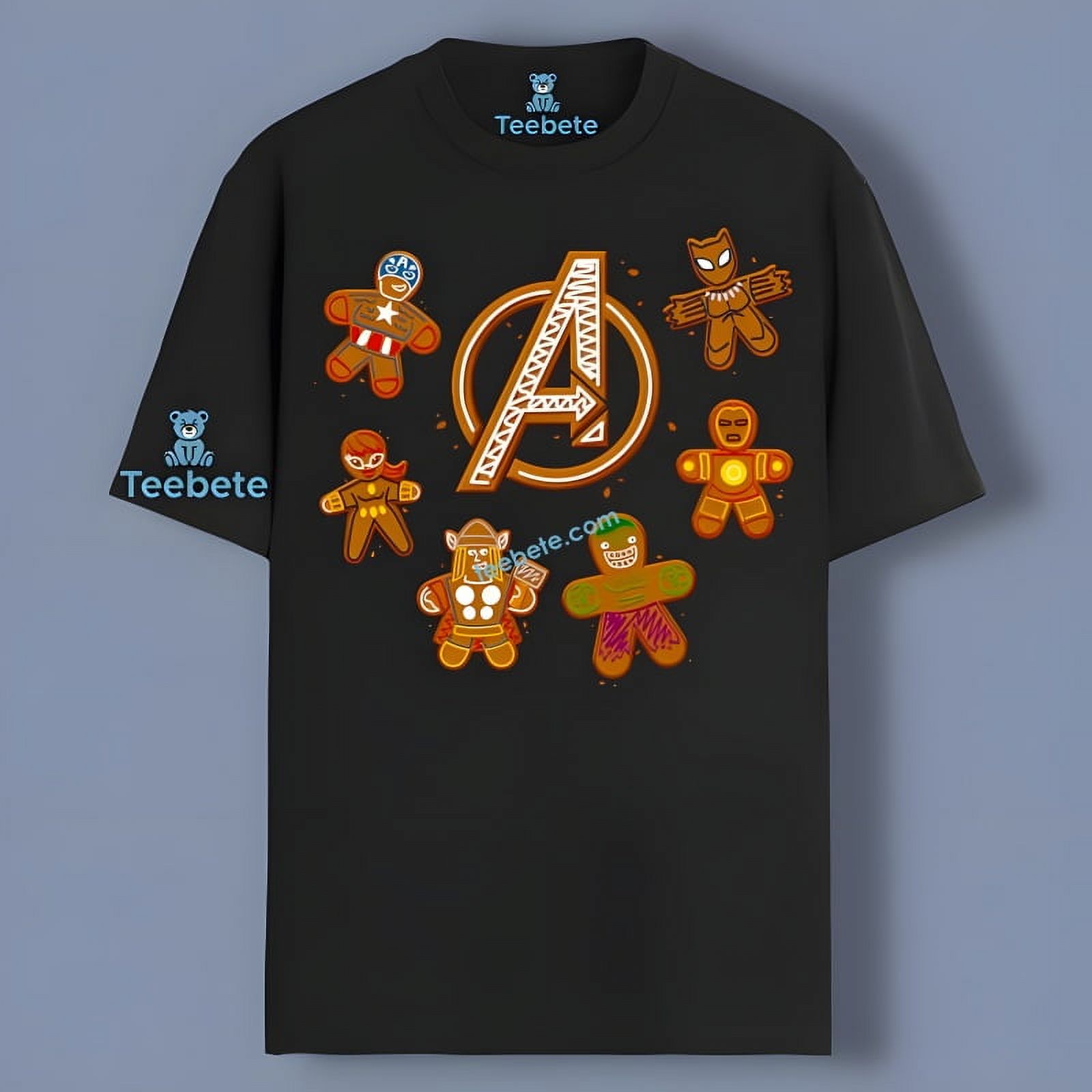 Christmas Marvel Avengers Gingerbread Characters Shirt - Walmart.com