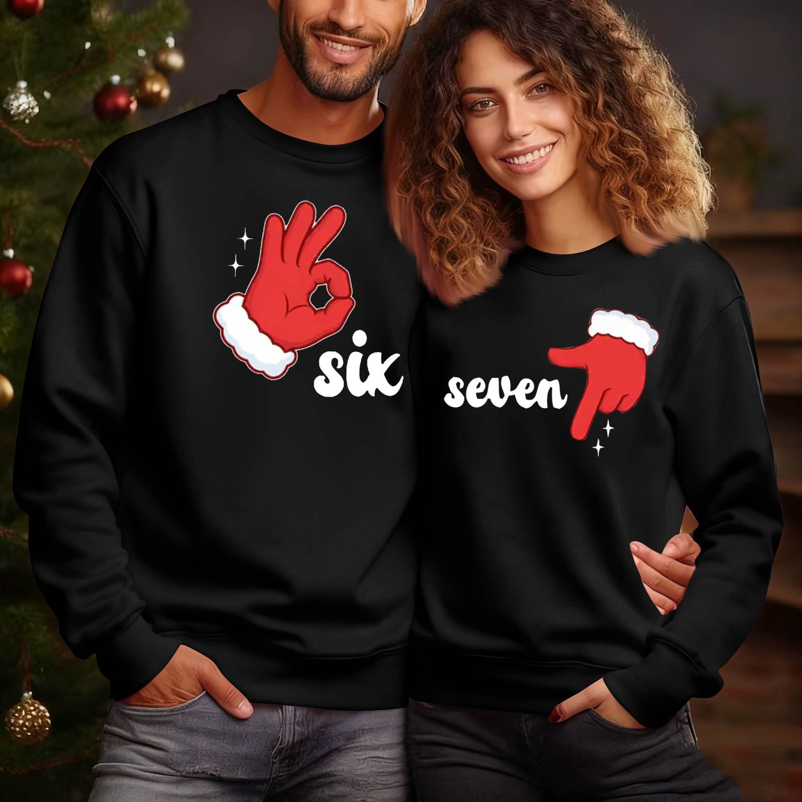 Christmas Matching Couple Sweatshirt Mrs and Mr 67 Xmas Pattern ...