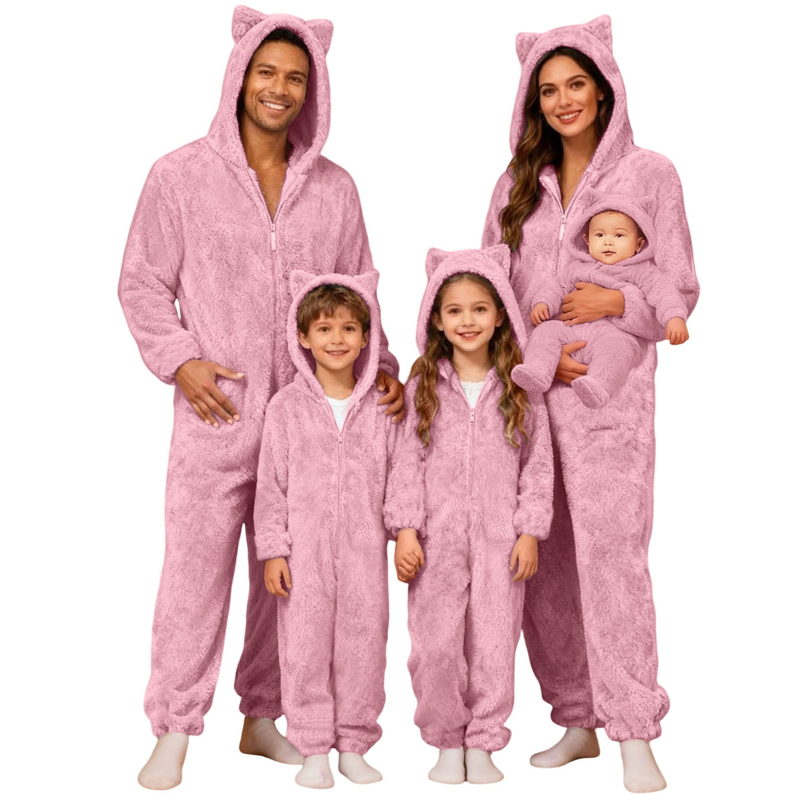 Christmas Matching Family Outfits Lined Onesie Thermal Snowsuit Romper ...