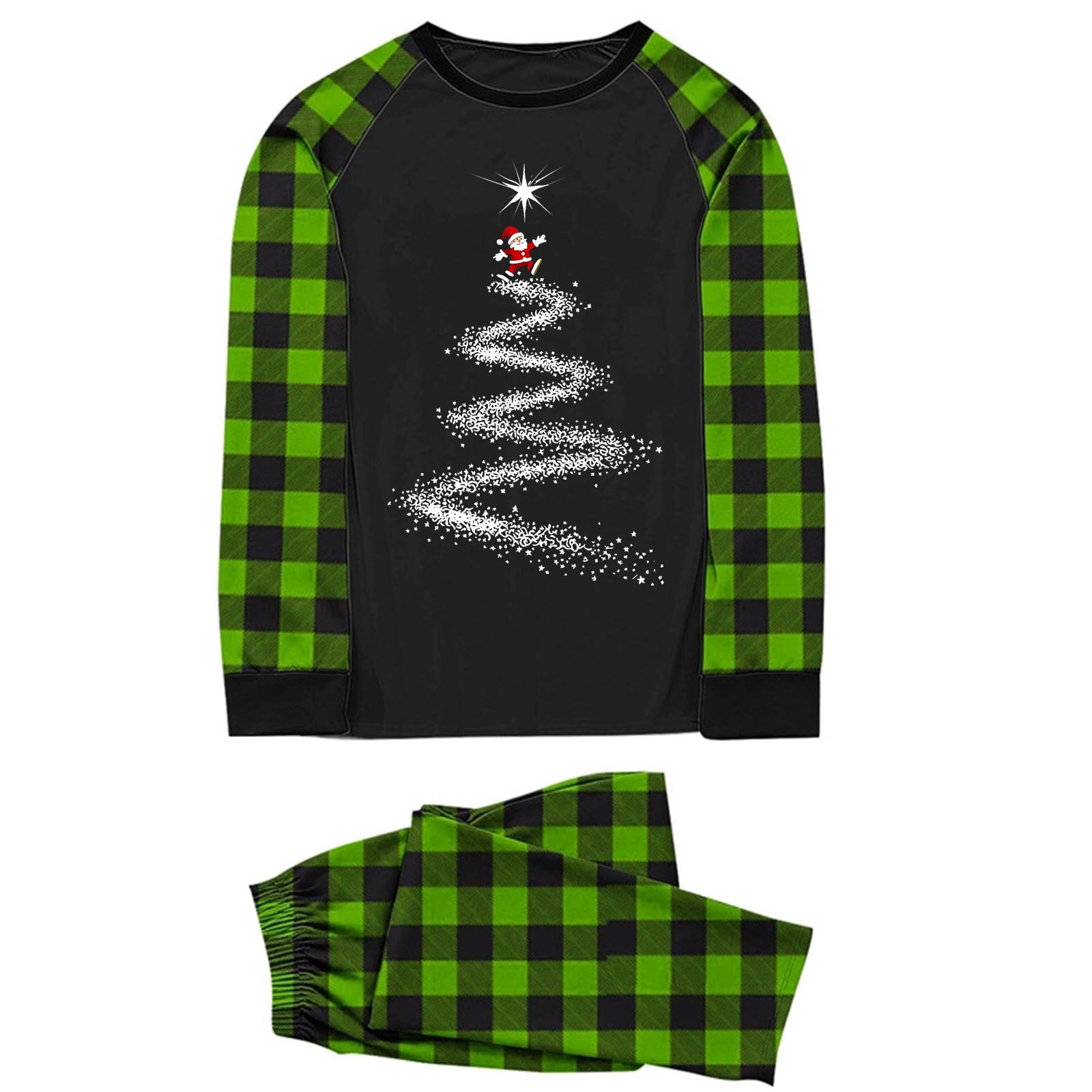 Christmas Matching Family Pajamas Sets Xmas Causal Plaid Shirts And ...