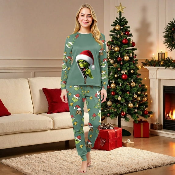 Christmas Matching Paja-mas For Family Sets,Grin-ch Matching Family ...