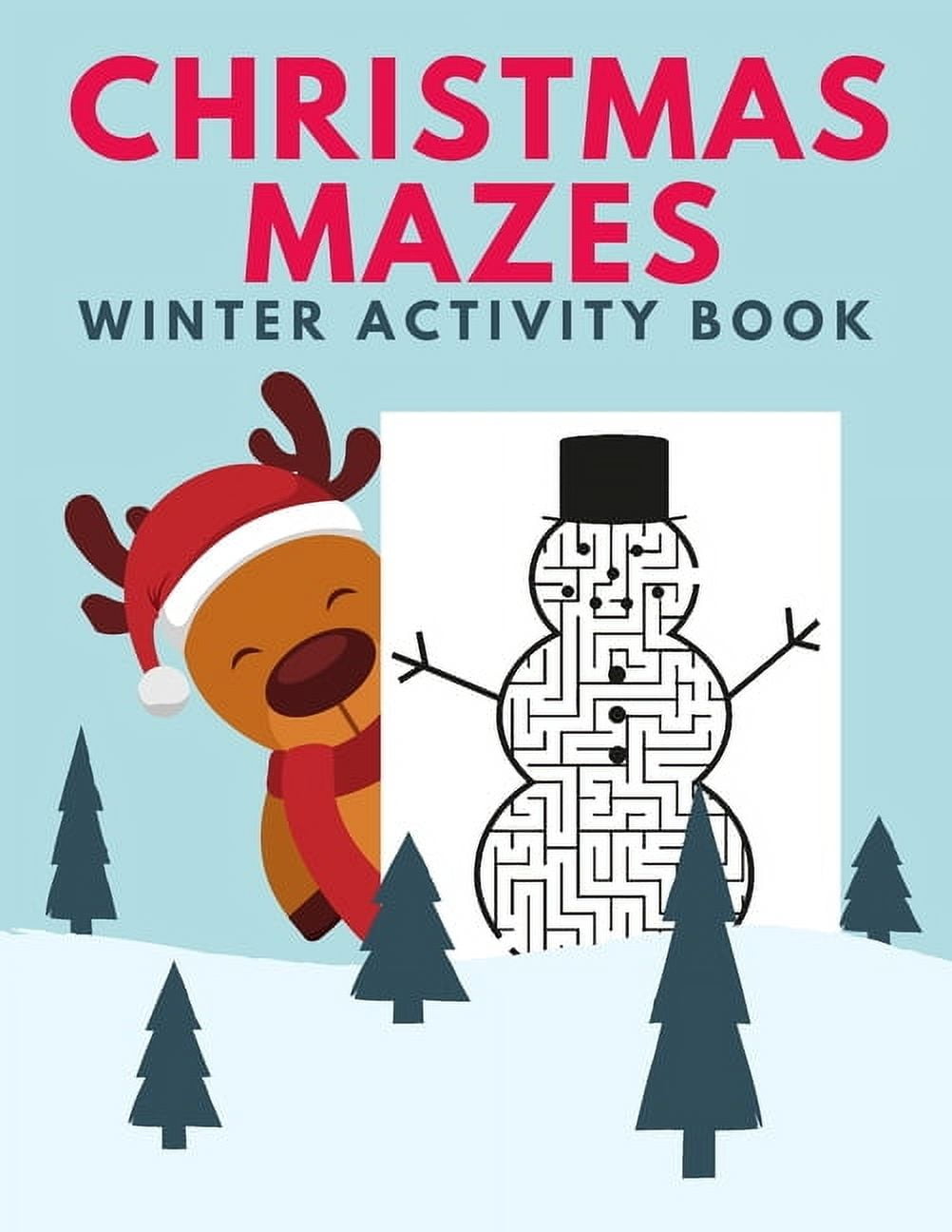 Christmas Mazes Winter Activity Book: Fun Xmas Maze Puzzle Game for ...