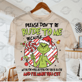 Christmas Mean Guy Please Dont Be Rude To Me Shirt, Funny Christmas T ...