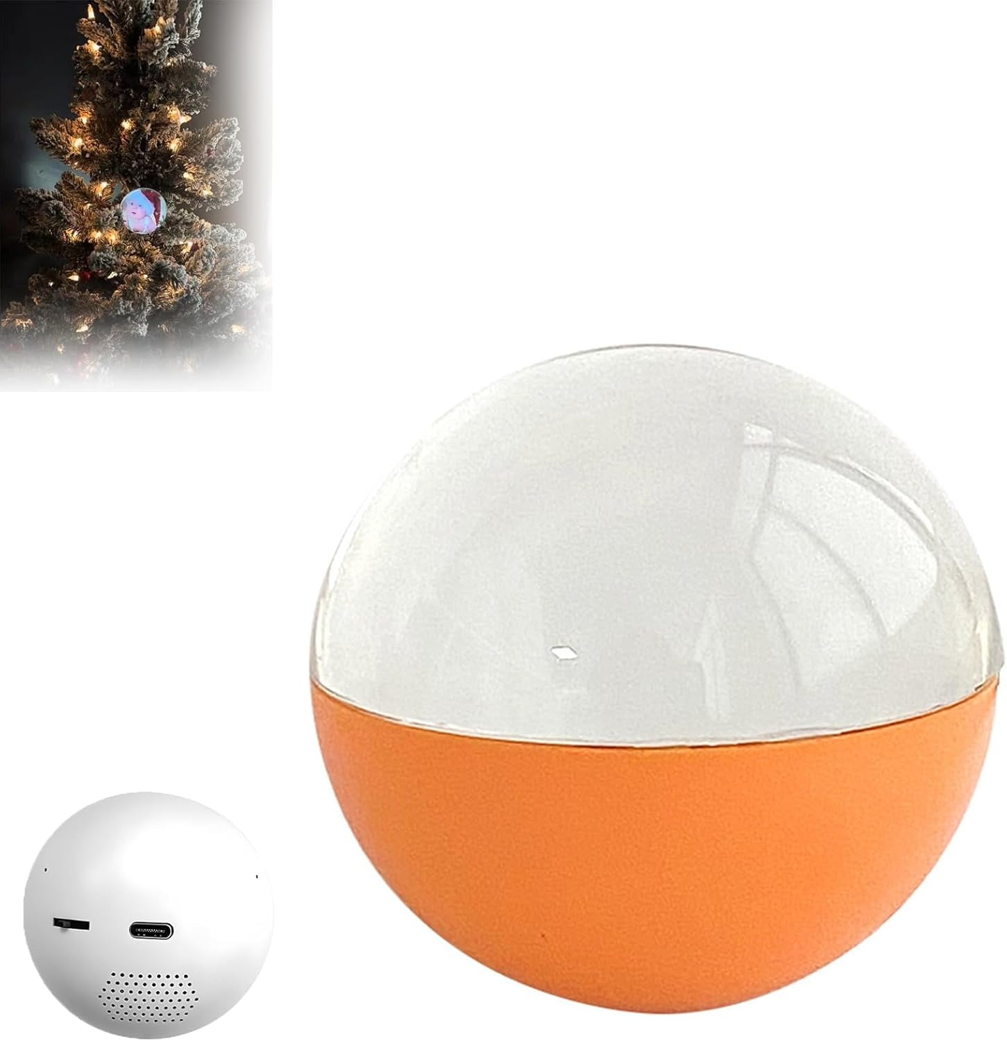Christmas Memory Orb, WiFi 2.7 Inch Uploadable Memory Sphere with 3D ...