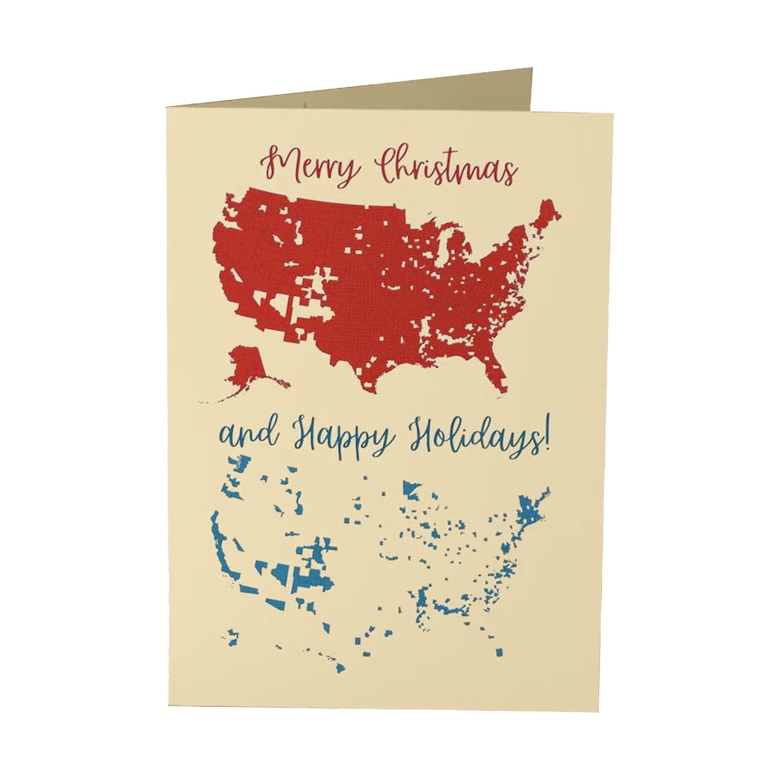 Christmas Merry Christmas America Card Presidential Election Map Cards ...