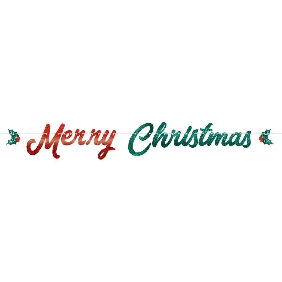 Christmas 'Merry Christmas' Glitter Letter Banner (1ct) - Walmart.com