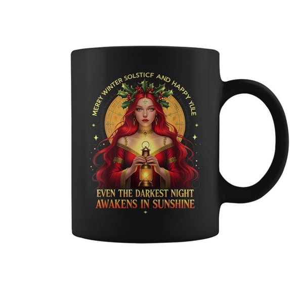 Christmas Merry Winter Solstice We Witch You Happy Yule Coffee Mugs ...