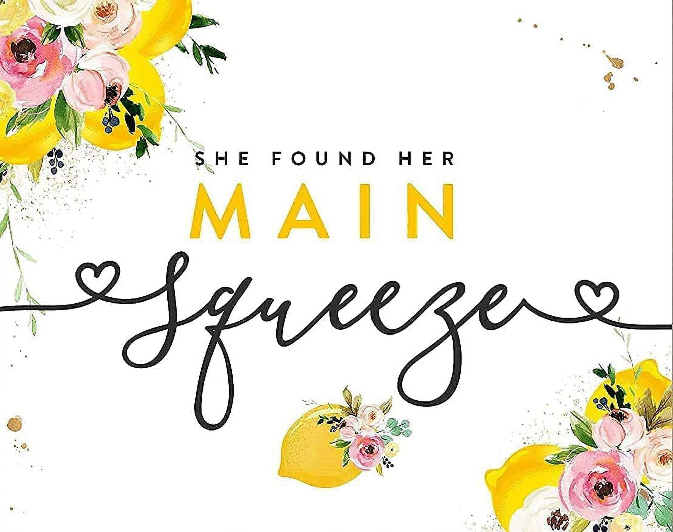 Christmas Metal She Found Her Main Squeeze Bridal Shower Table Sign ...