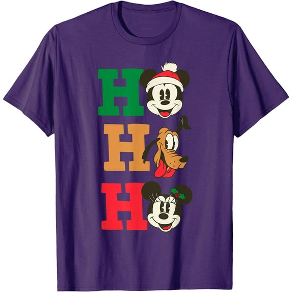 Christmas Mickey Pluto and Minnie Ho Holiday DTG Print Unisex T-Shirt ...