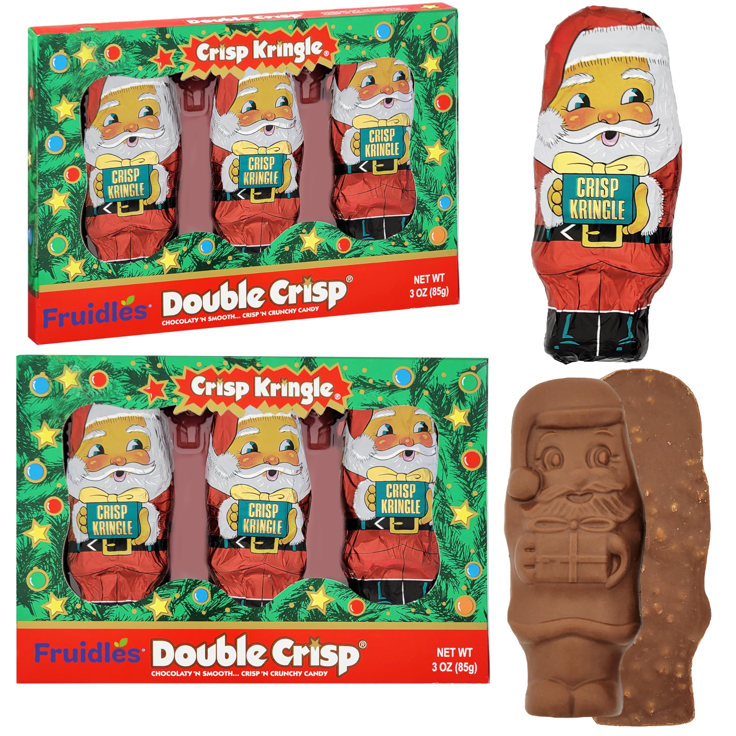 Christmas Milk Chocolate, Crisp Kringles Party Bag Fillers, Individually Wrapped Foils, Kosher ...