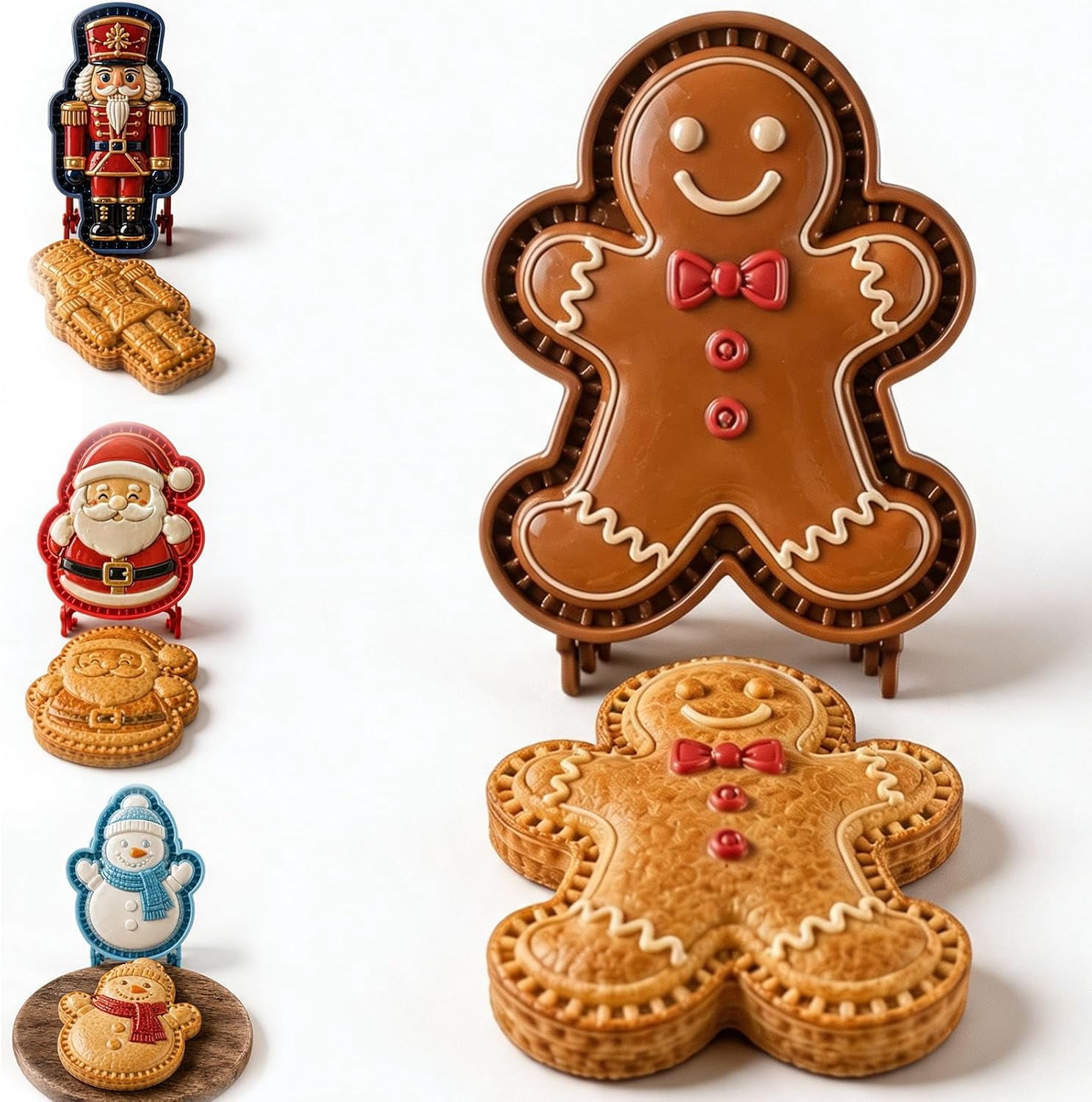Christmas Mini Hand Pie Molds, Reusable Embossed Dough Press and Pastry ...