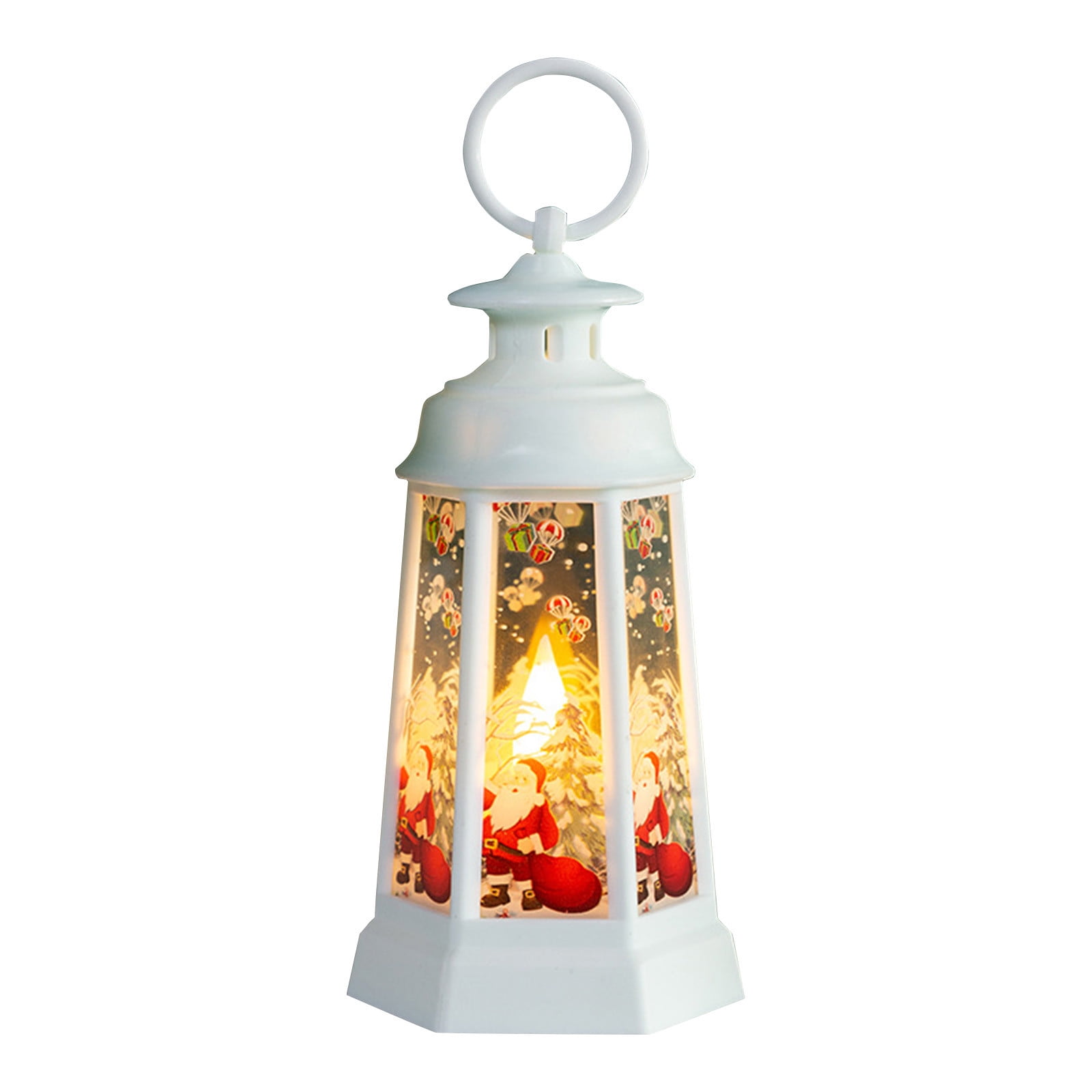Christmas Mini LED Lanterns with Santa Snowman, Hanging Lanterns for ...