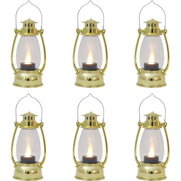 24 Pcs Mini Lantern Decorative with Flickering Led Candle Bulk Vintage ...
