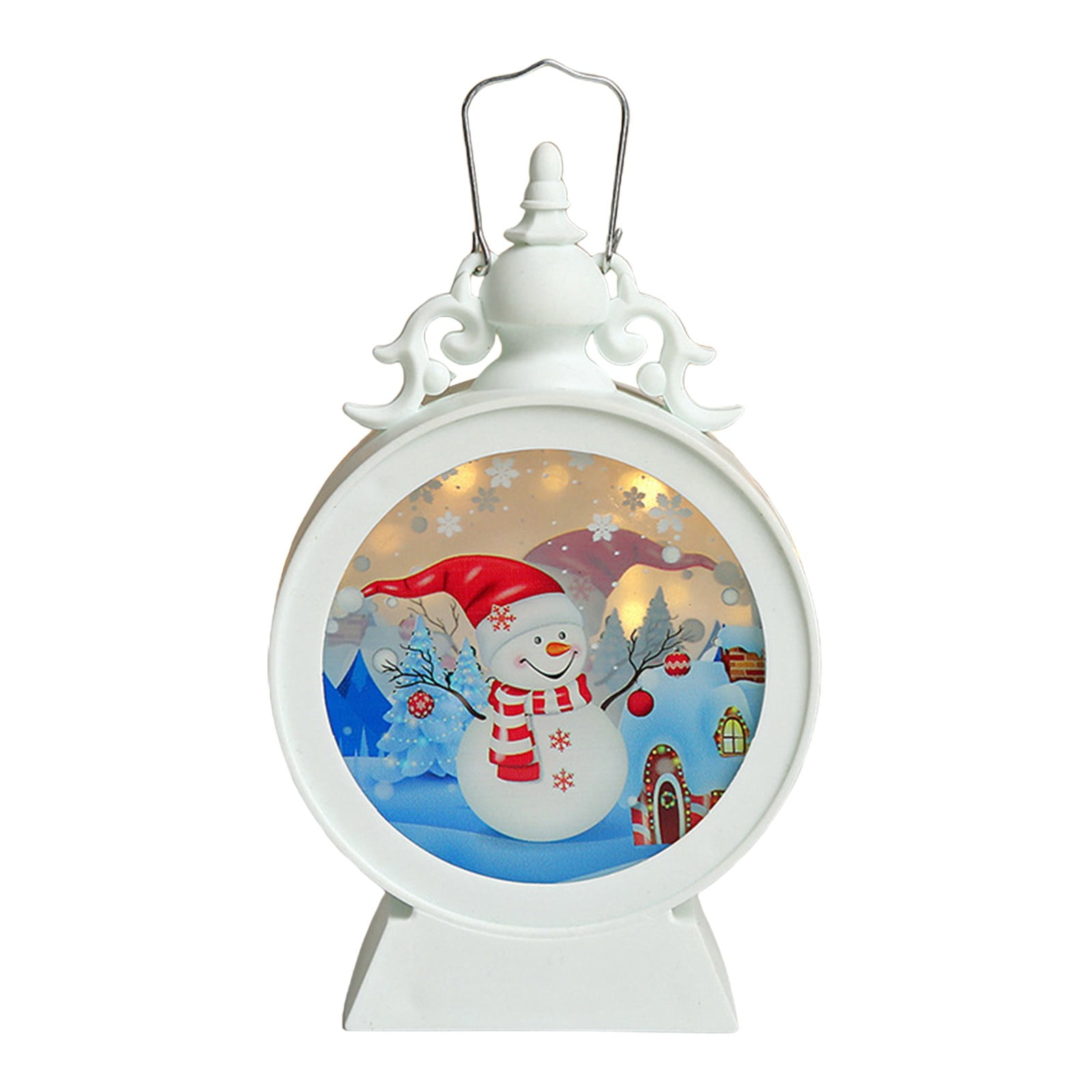 Christmas Mini Lanterns LED Christmas Lantern with Snowman & Santa ...