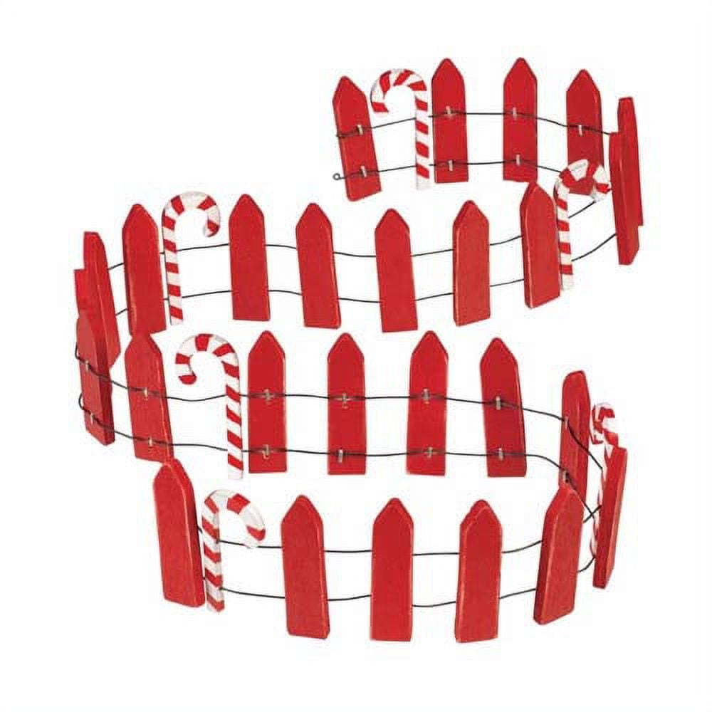 Christmas Miniature Candy Cane Fence / Decoration (1ct) - Walmart.com