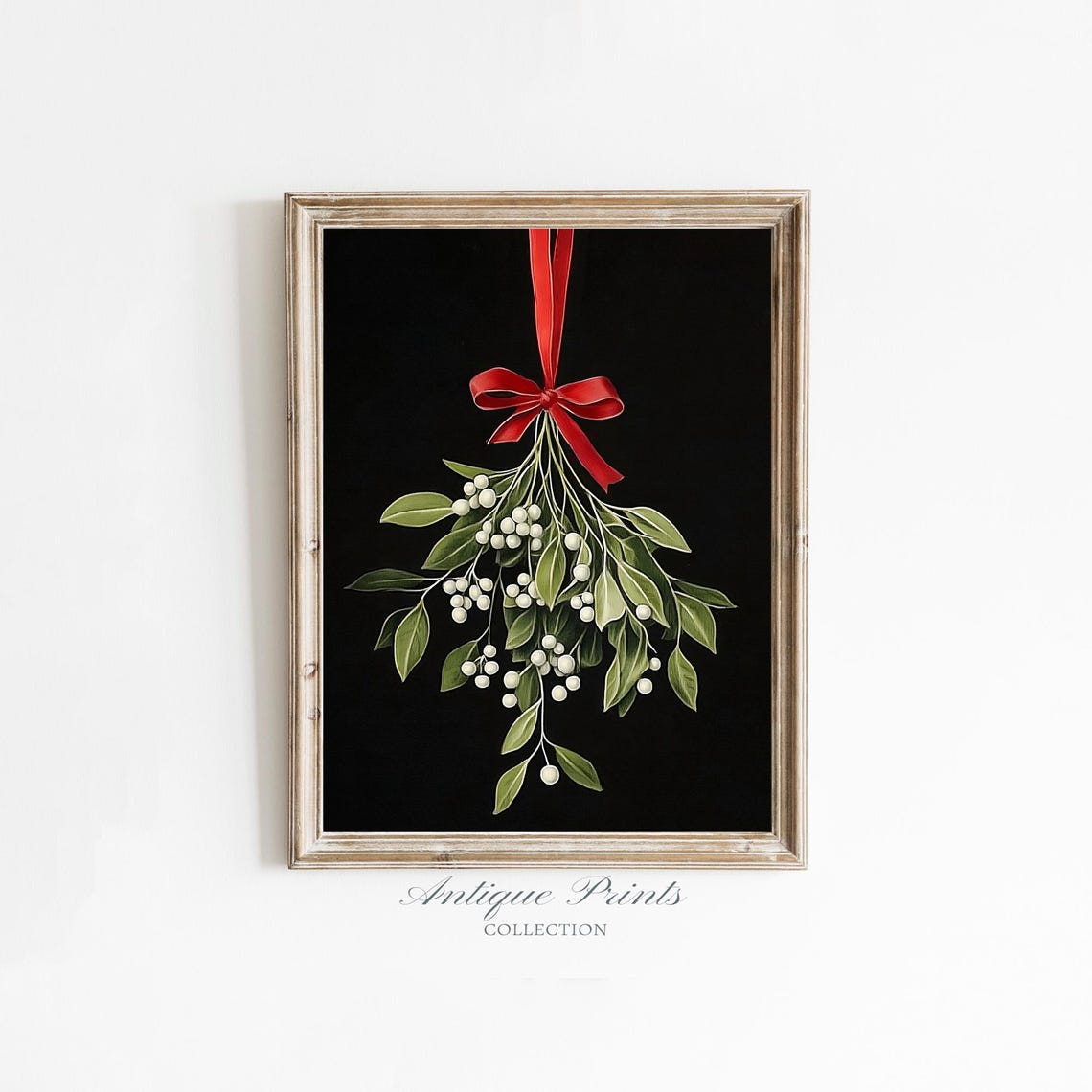 Christmas Mistletoe Wall Art, Festive Holiday Wall Decor, Winter ...