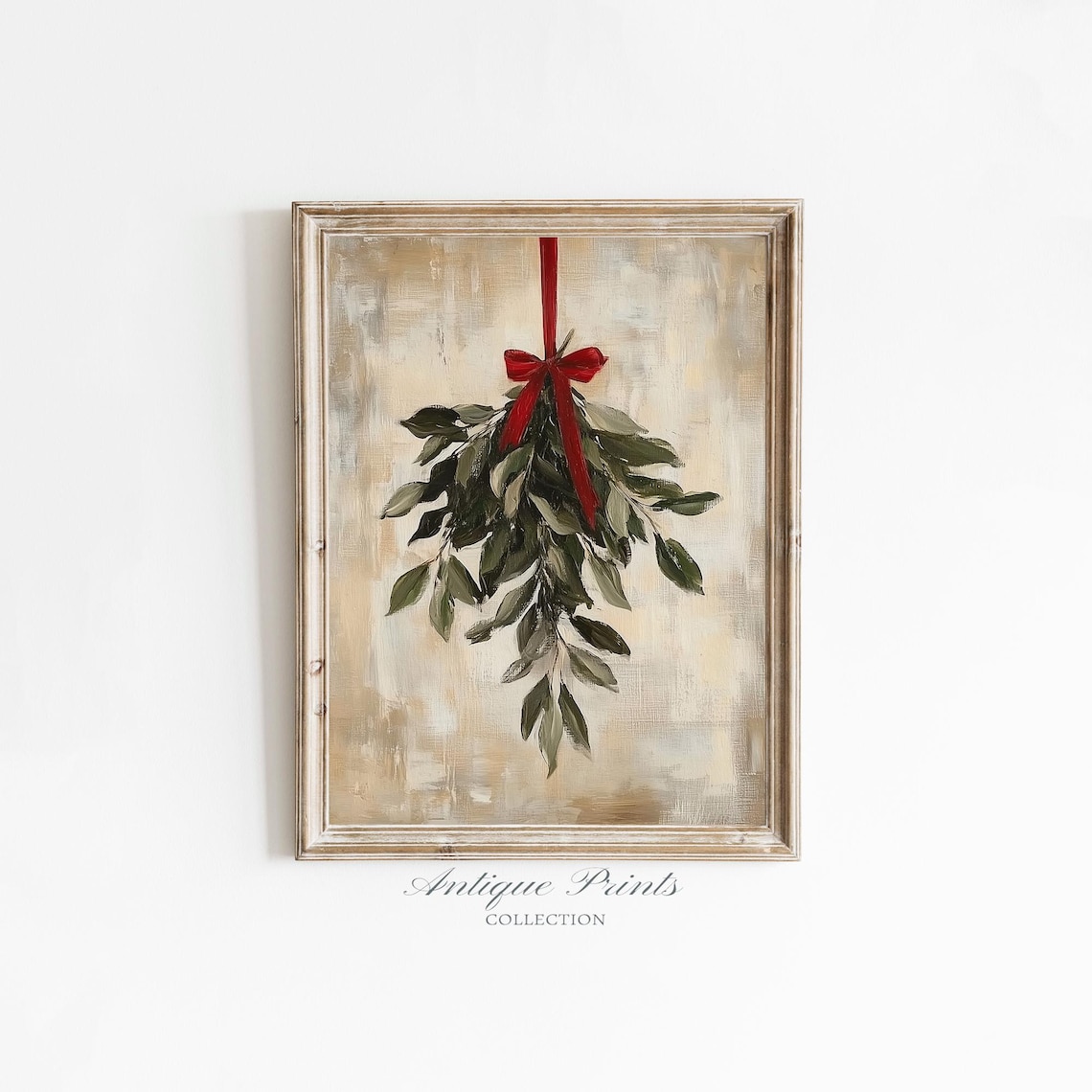 Christmas Mistletoe Wall Art, Festive Holiday Wall Decor, Winter ...