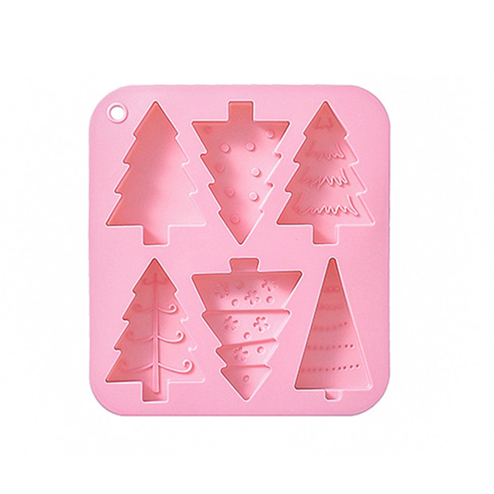 Christmas Molds, 6 Cavity Silicone Christmas Tree Molds for Baking ...