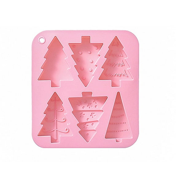 Christmas Molds, 6 Cavity Silicone Christmas Tree Molds for Baking ...