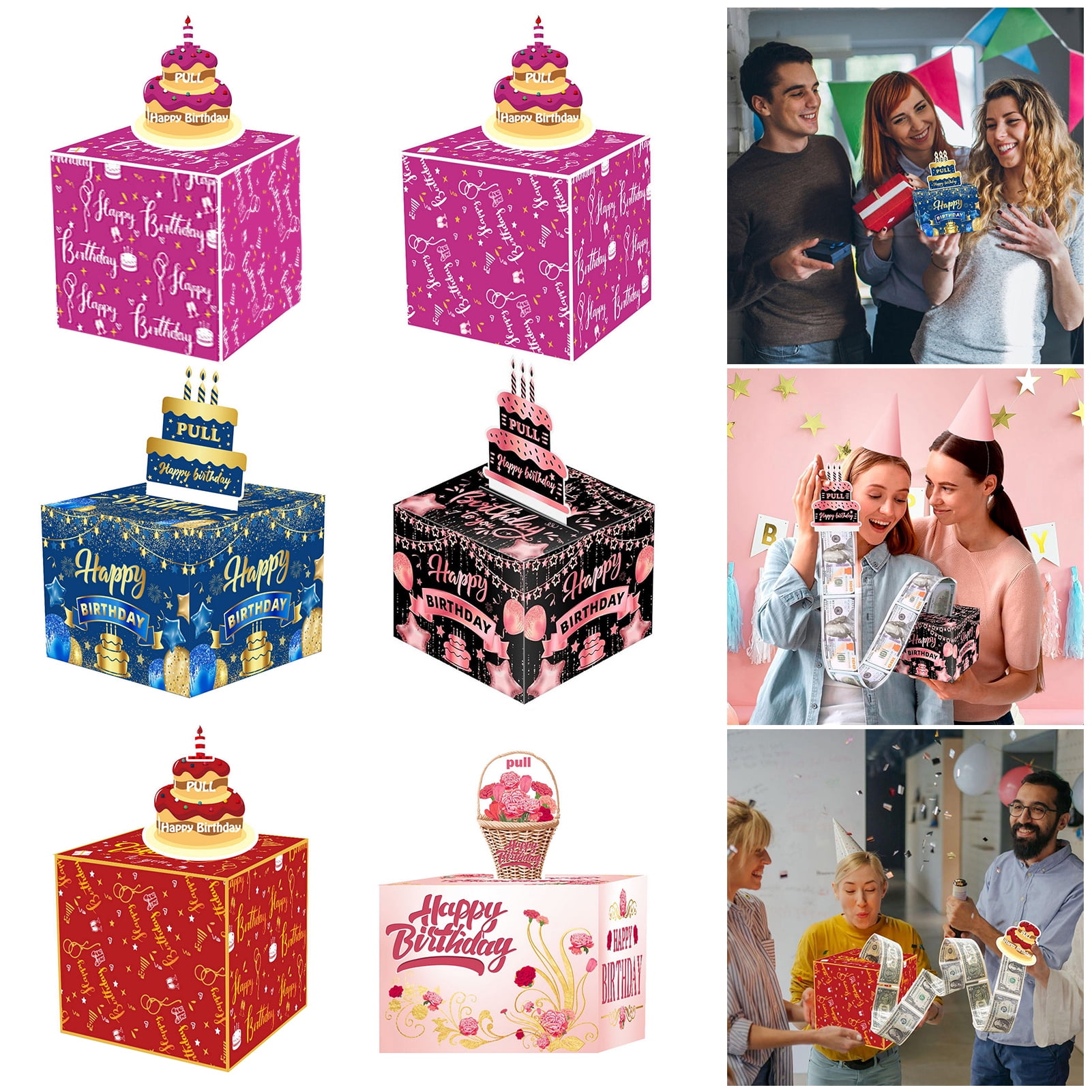 Christmas Money Box Cash Gift Holder Easy DIY Assembly Vibrant Color ...