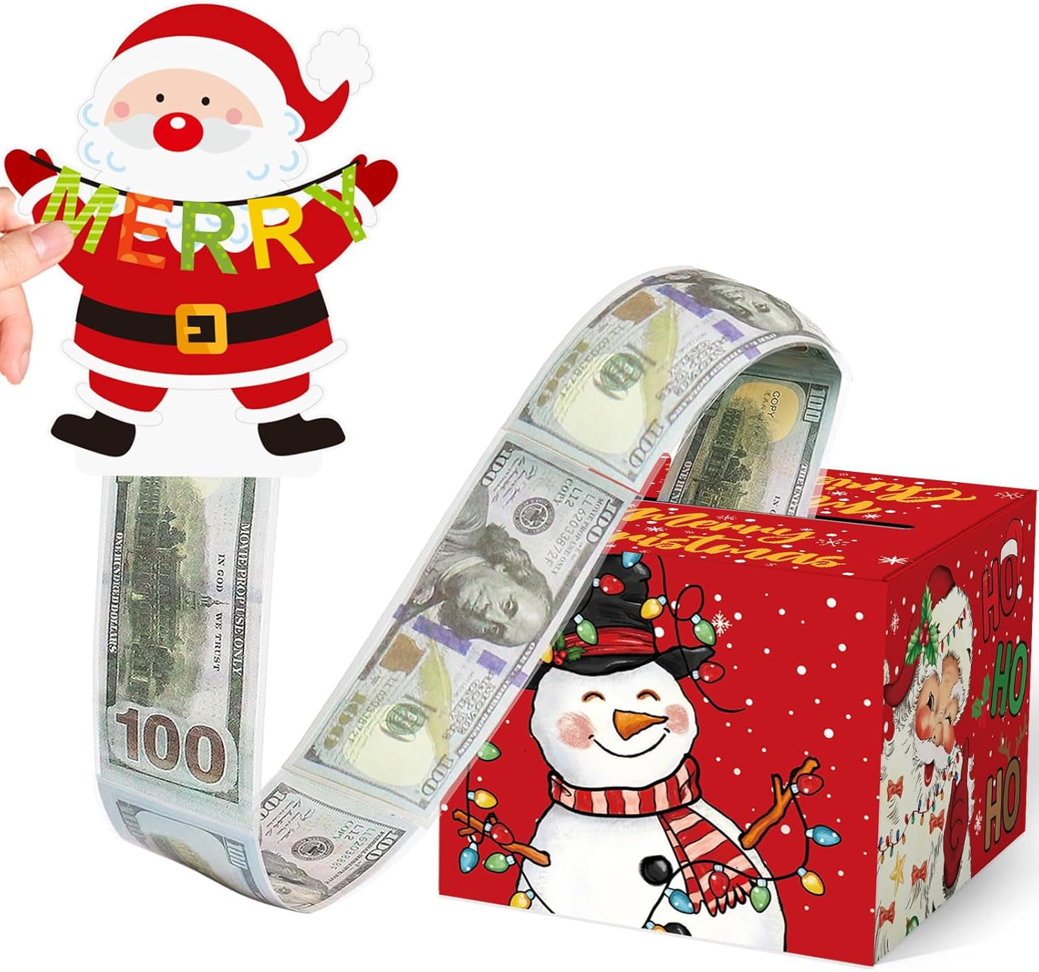 Christmas Money Box Pull, DIY Surprise Money Gift Boxes with 100 ...
