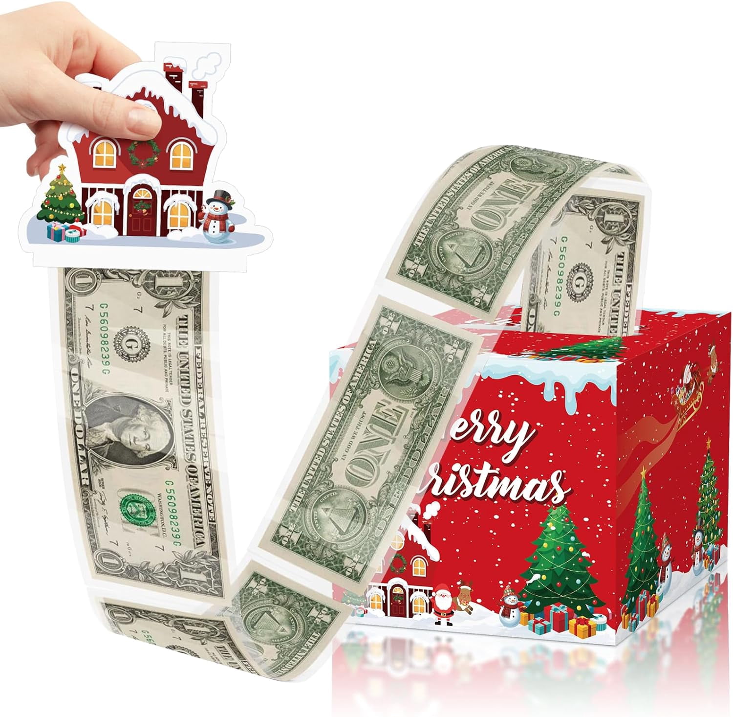 Christmas Money Box for Cash Gift Pull Surprise Boxes with Out Merry ...