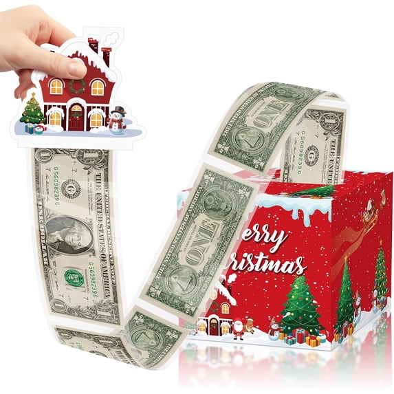 Christmas Money Box for Cash Gift Pull Surprise Boxes with Out Merry ...