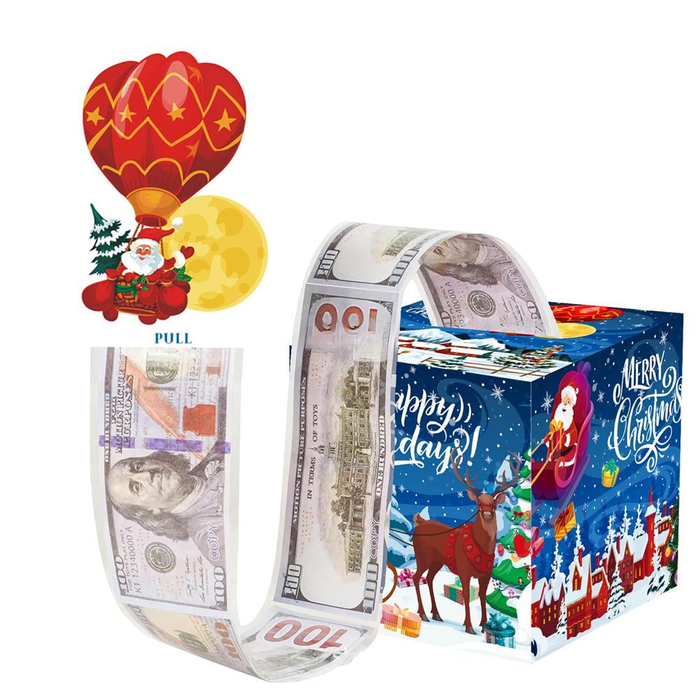 Christmas Money Pull Box,Merry Christmas Money Gift Box with Pull Out ...