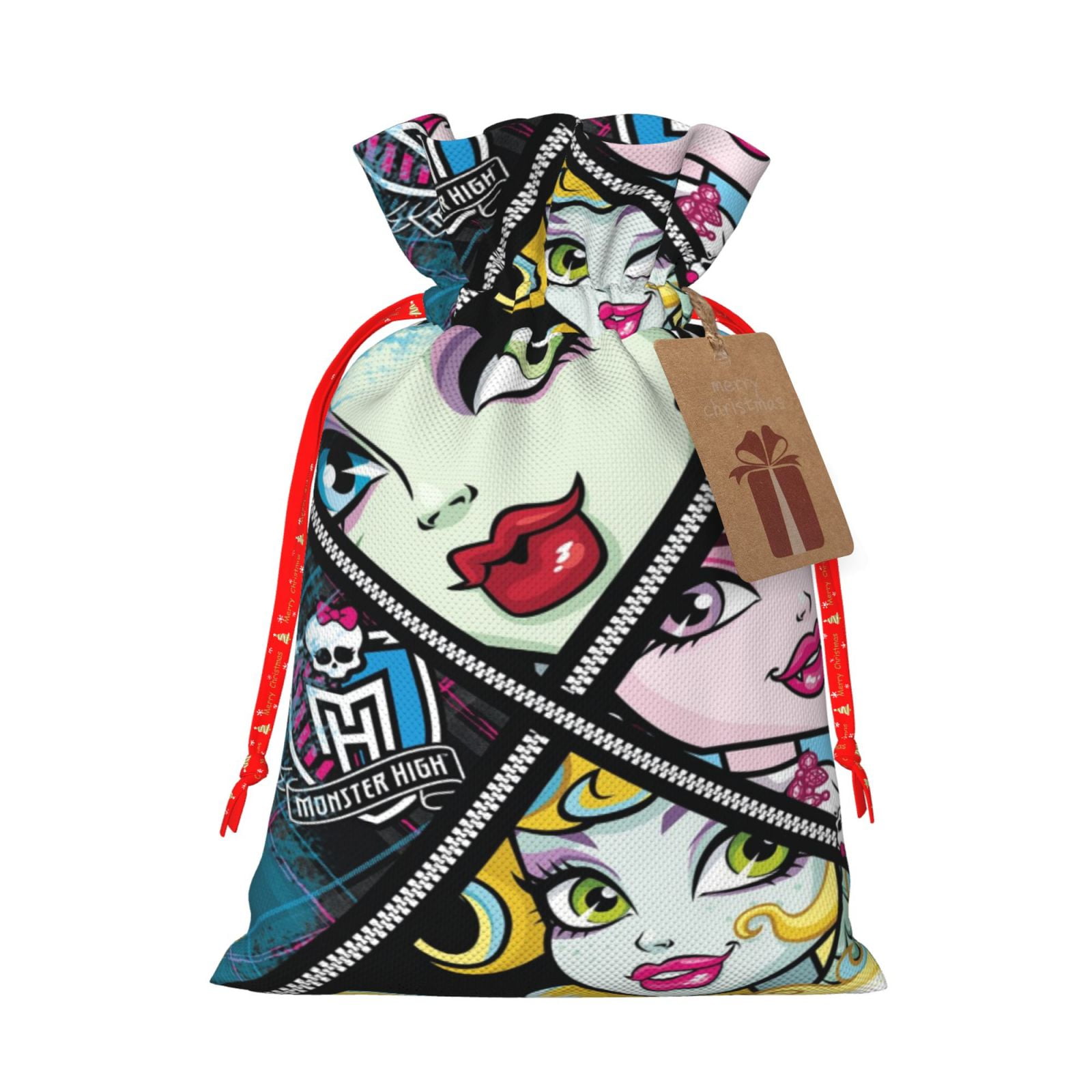 Christmas Monster High Gift Bags Fabric Drawstring Gift Bags ...