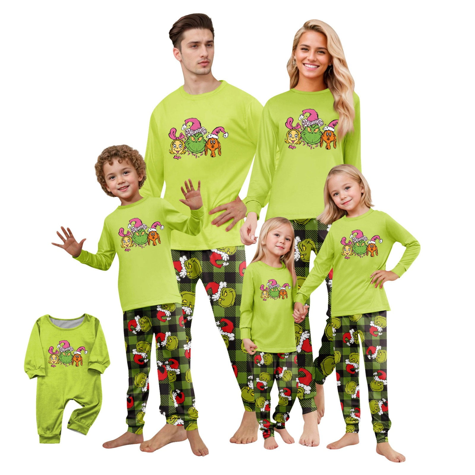 Christmas Monster Pajamas Matching Sets, Christmas Elf Printed Cute ...
