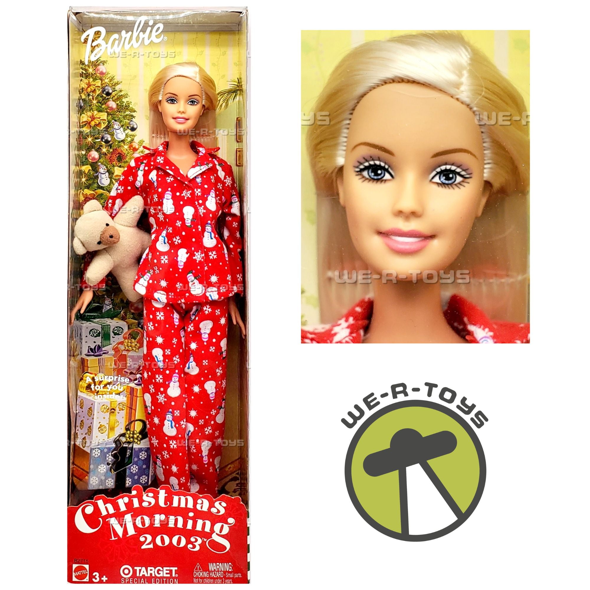 Christmas Morning Barbie Doll 2003 Mattel B2715 - Walmart.com