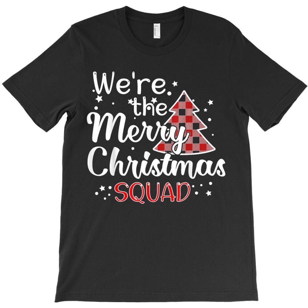 Christmas Morning Squad Funny Red Buffalo Plaid Tree St. Nick Family ...